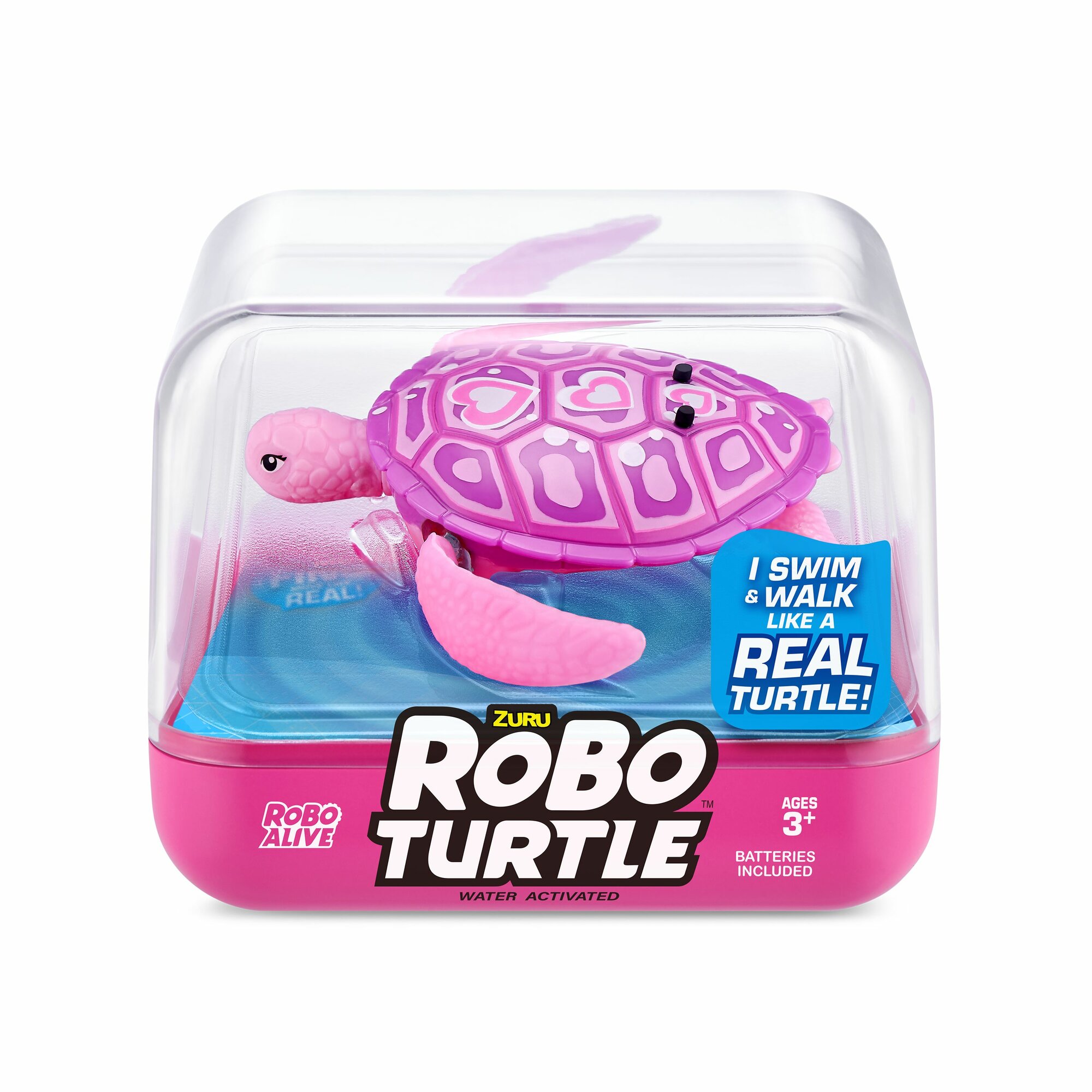 Интерактивная плавающая черепаха ZURU Robo Turtle 7192 Роба-черепашка Розовая