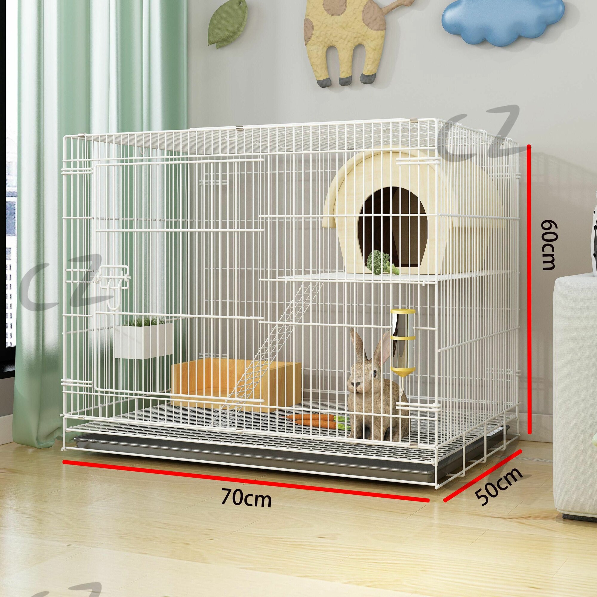 Крытая разборная клетка для кроликов 50-80shuang
