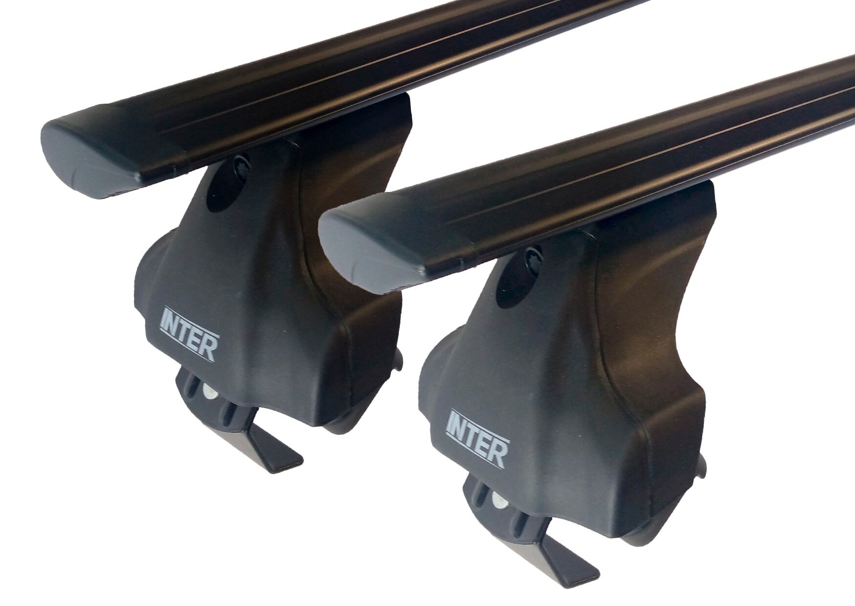 Багажник на крышу INTER для а/м Hyundai Creta I (2016-2021) с гладкой крышей, с крыловидными чёрными дугами