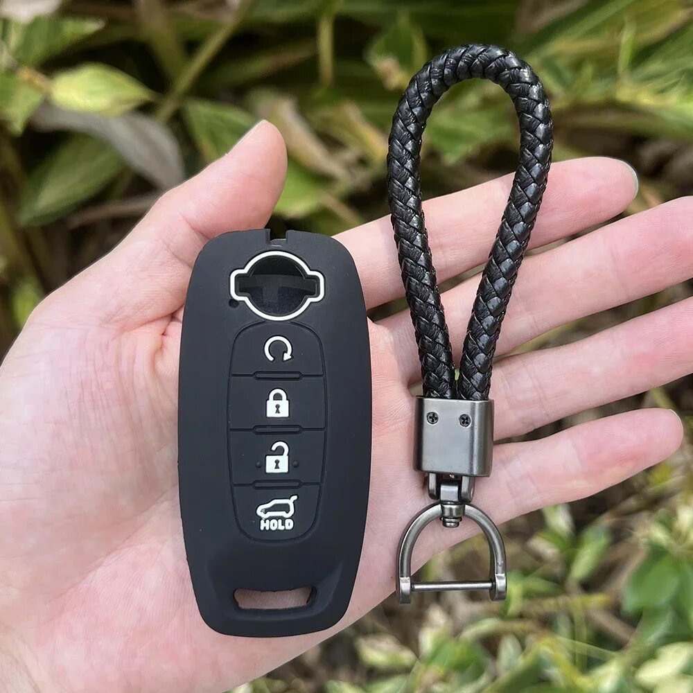 Силиконовый чехол для автомобильного брелока с 4 кнопками, защитный чехол для Брелока Для Nissan Altima, Maxima, Murano, Rogue, Sentra, автомобильные аксессуары black b
