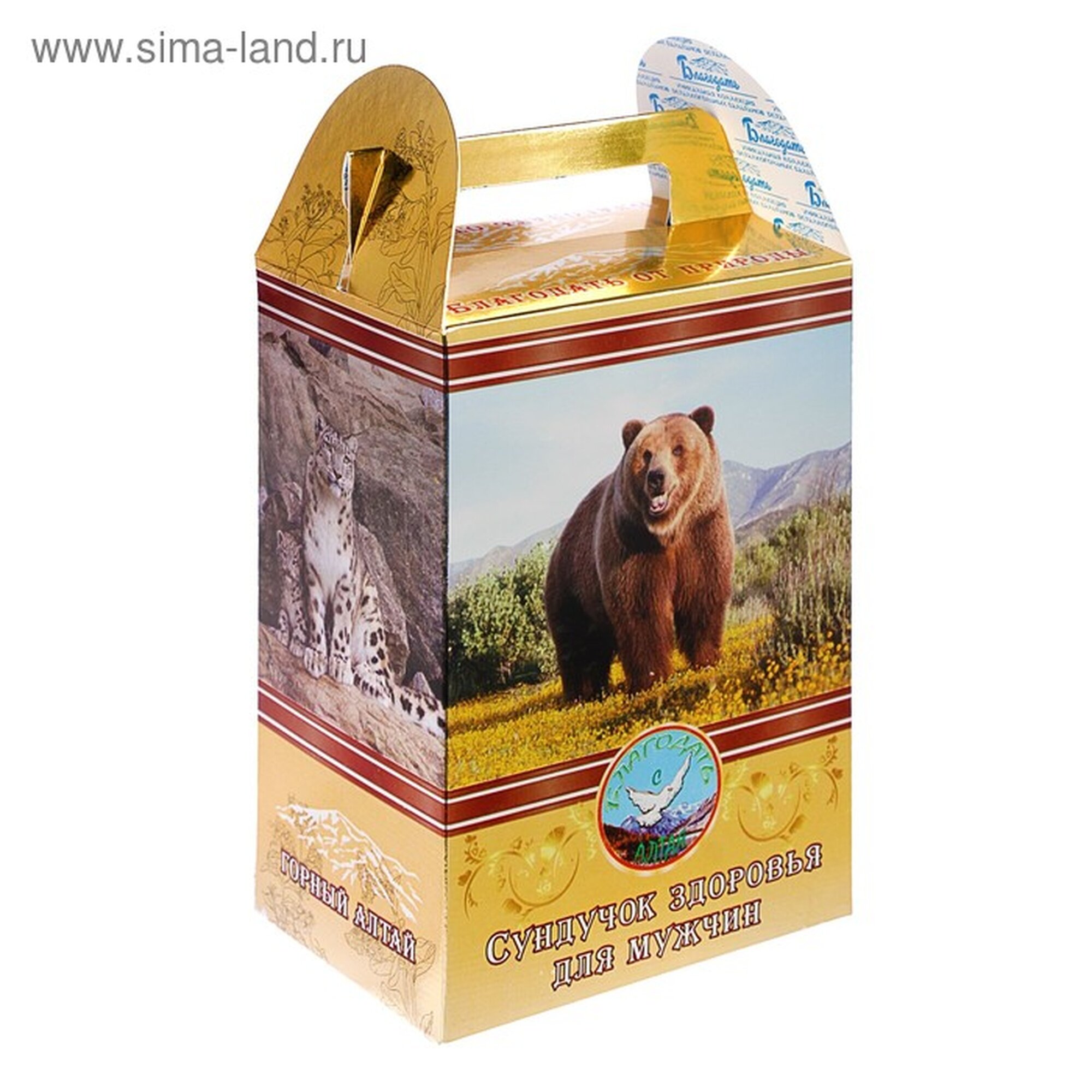 Подарочный набор Благодать "Сундук", мужской, 750 мл, 3 бальзама