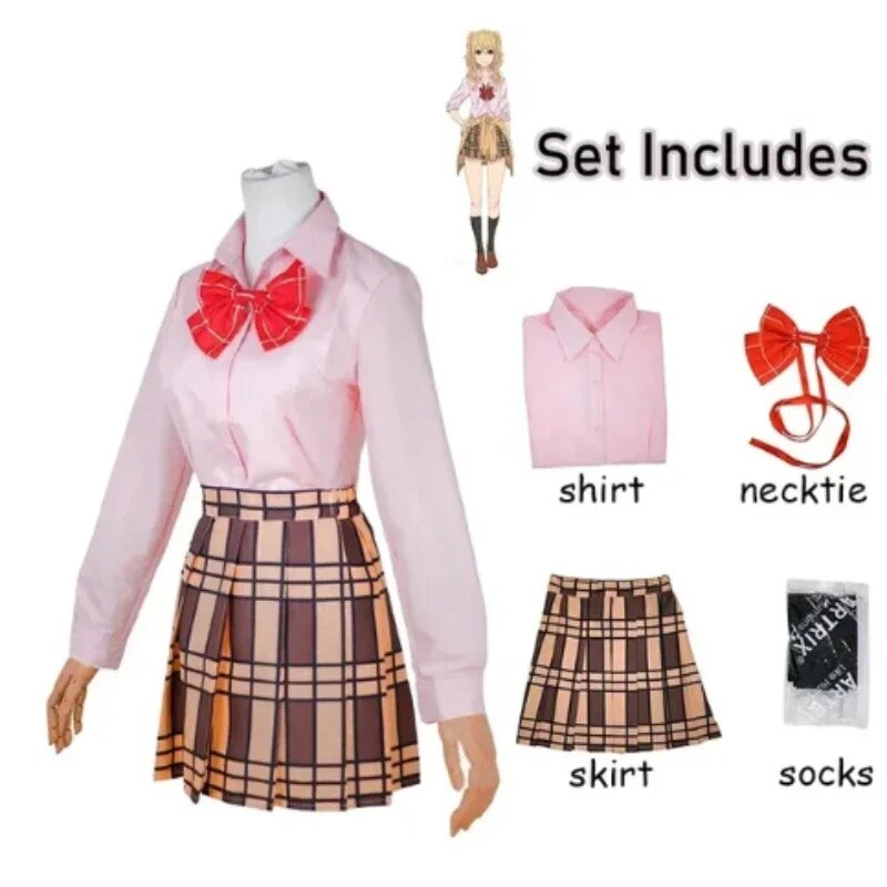 Косплей костюм Аниме Цитрус Айхара Юзу Розовый, L, costume set