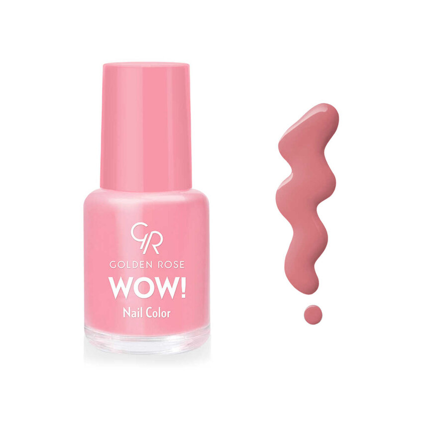 Лак для ногтей Golden Rose "WOW! Nail Color", розовый, глянцевый