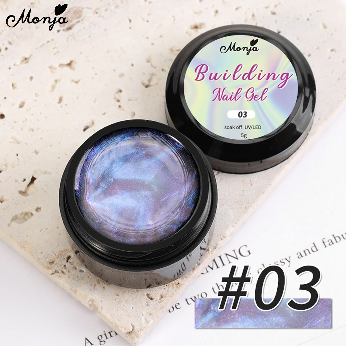 Клей для ногтей, Гель-слайм для крепления гелевых типс, страз и дизайна, клей для типс, база для экспресс наращивания, Monja