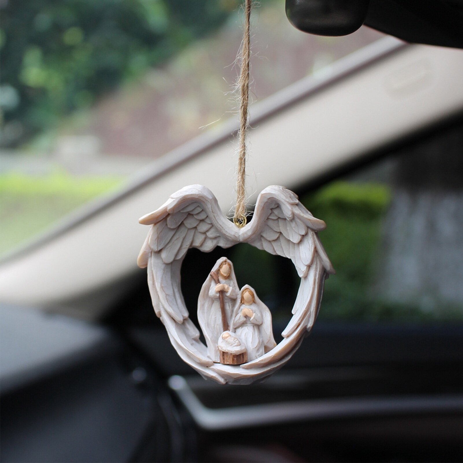 Крылья Декор Рождественский Подвесной Украшение Синтетическая Смола Ручной Работы Изысканный Семейный Рождественский Украшение Крыло Для Домашнего Двора Подарка