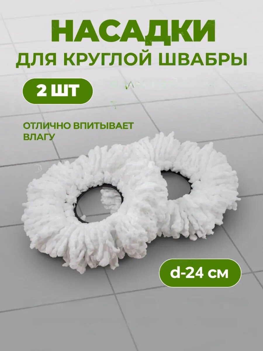 Насадка на швабру с микрофиброй для безупречной уборки пола, труднодоступных мест и всех типов покрытий