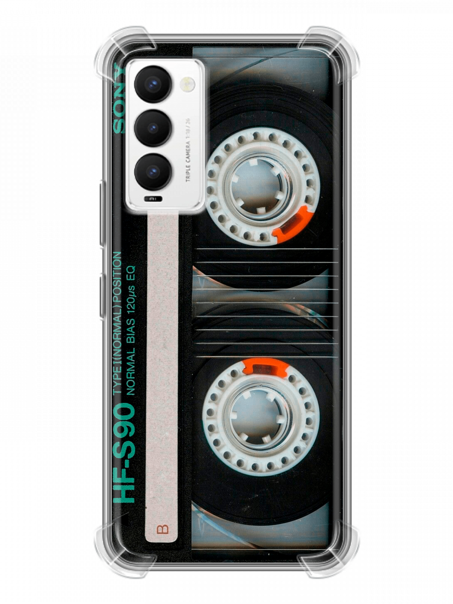 Чехол для Tecno Camon 18, Tecno Camon 18P с принтом Кассета ретро (Техно Камон 18, Техно Камон 18Р)