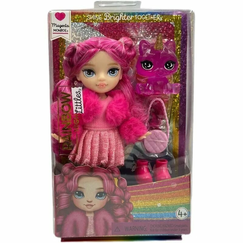 Rainbow High Littles Small Doll/ Детские Позирующие Куклы-игрушки С Волшебными Домашними Животными И Аксессуарами