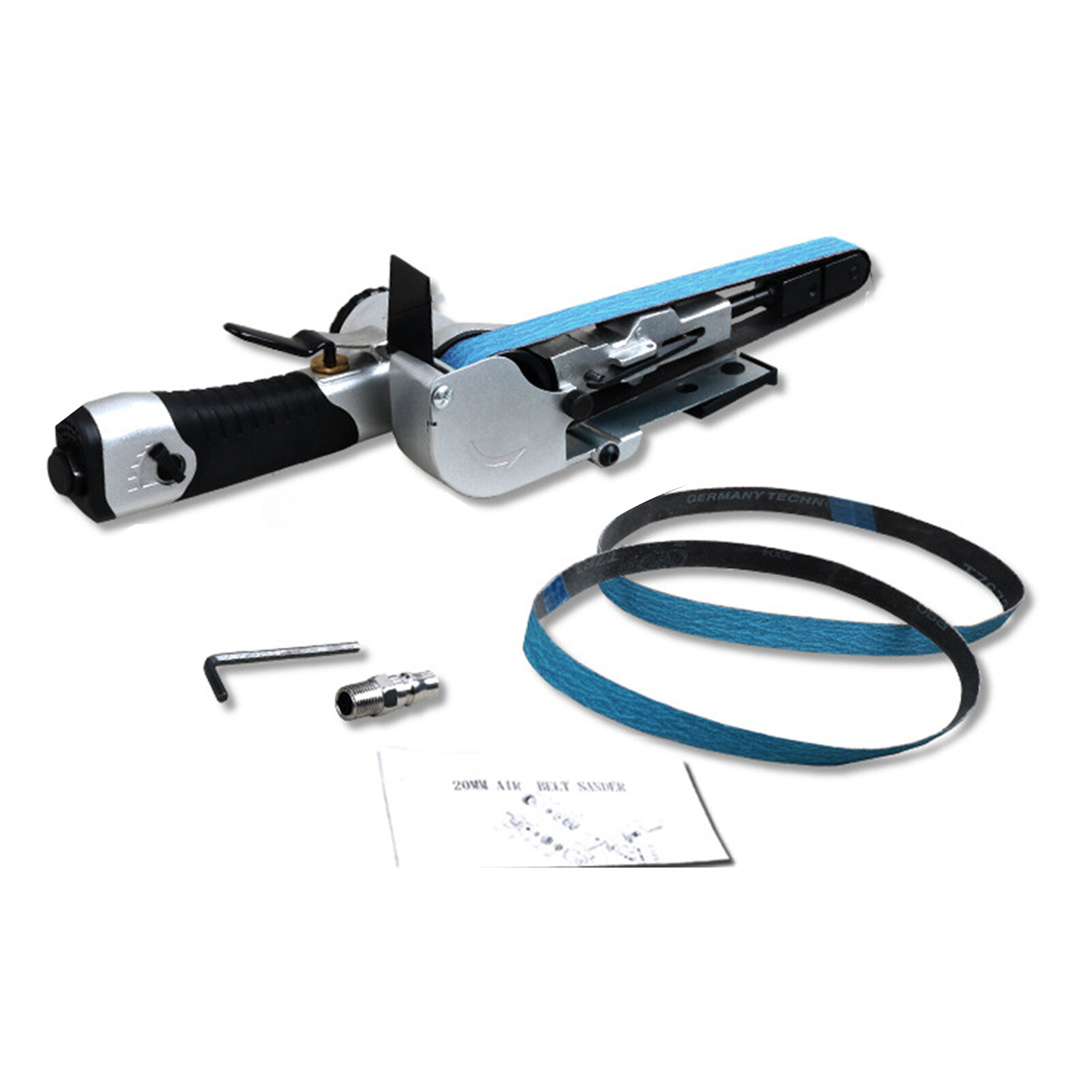 Пневмоленточная шлифмашина 4/5" 20.4", 20 мм, с 3 лентами