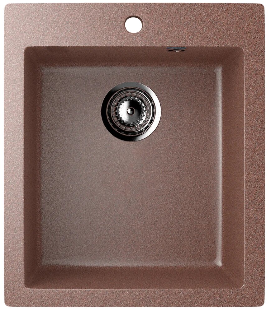 Мойка кухонная Ulgran U-404 -307 прямоугольная, 50x42, мойка для кухни, коричневая, матовая, российская