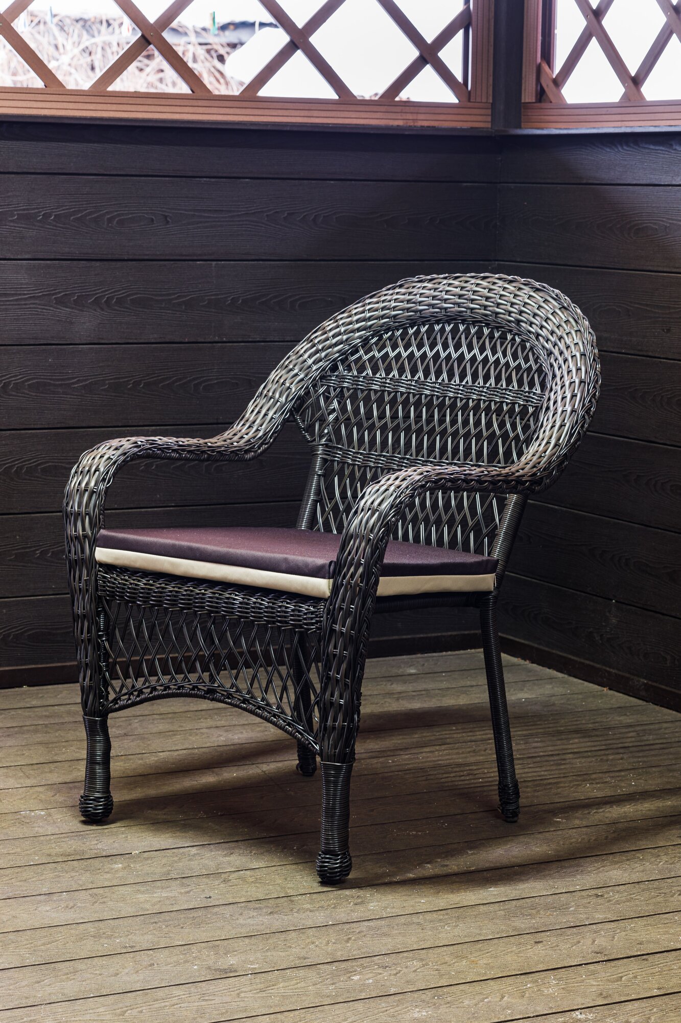 Кресло из искусственного ротанга мэдисон НЬЮ "MEDISON NEW" с подушками на сидение 3шт.