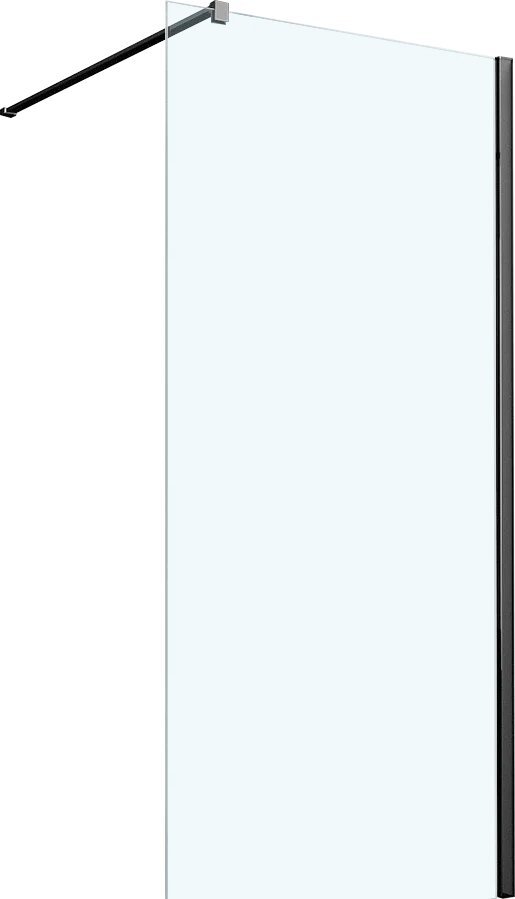 Душевая перегородка Vincea Walk-in VSW-1H700CLB 70 см, профиль матовый черный, стекло прозрачное