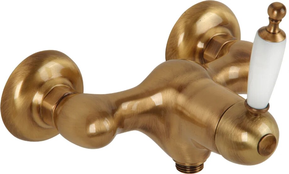 Смеситель для душа Migliore Oxford 19089 бронза, глянцевый, настенный, латунный, однорычажный, без лейки, смеситель для ванны с душем