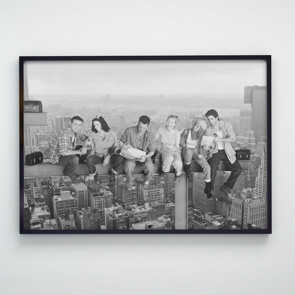 Плакат, постер Друзья, Friends на холсте, размер 21х30см