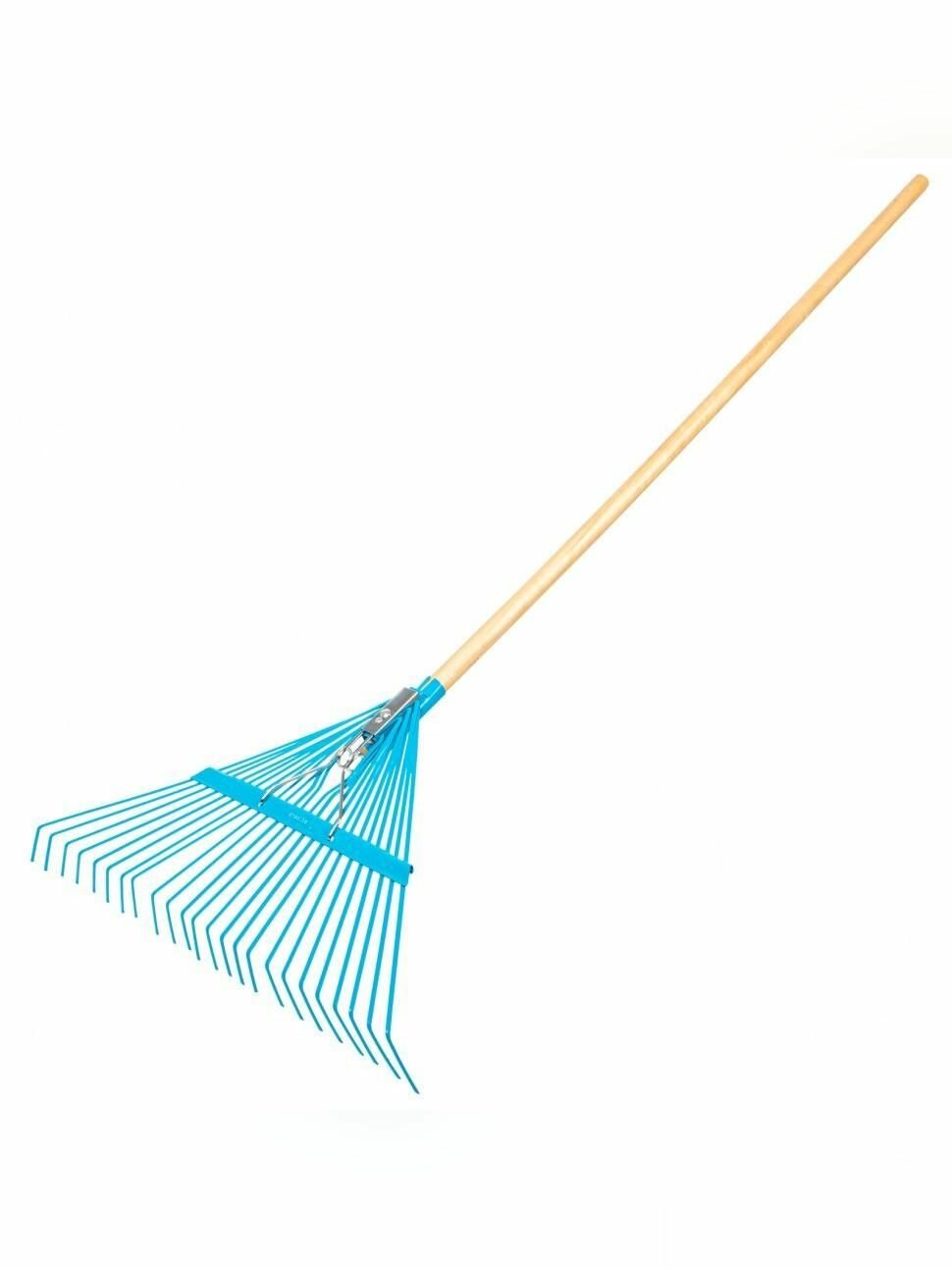 Грабли веерные стальные, 540 х 1450 мм, 24 плоских зуба, лакированный черенок, Luxe, Palisad 617905