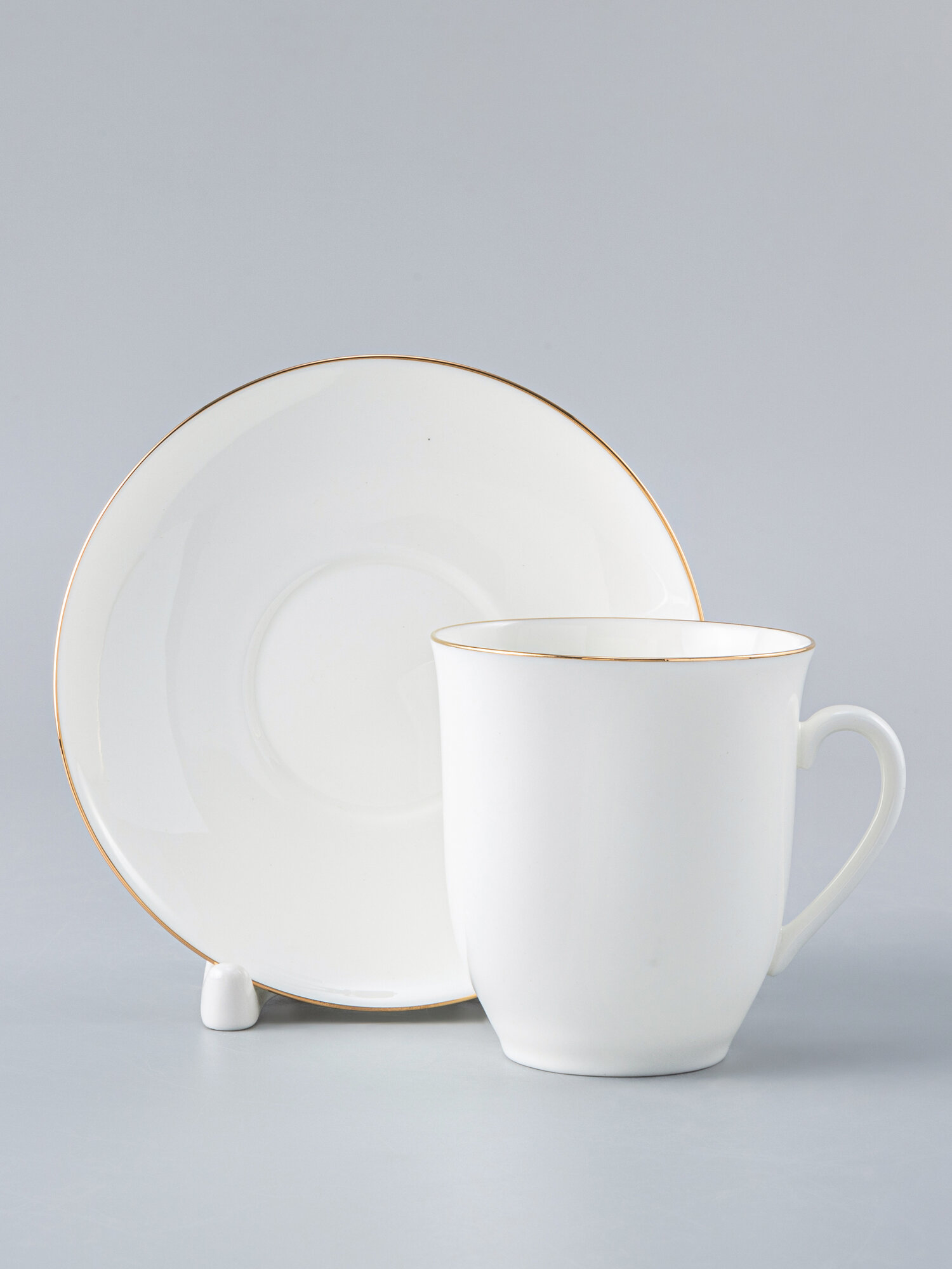 Кофейная пара Золотой кантик, форма Росинка, 180 мл, Императорский фарфоровый завод