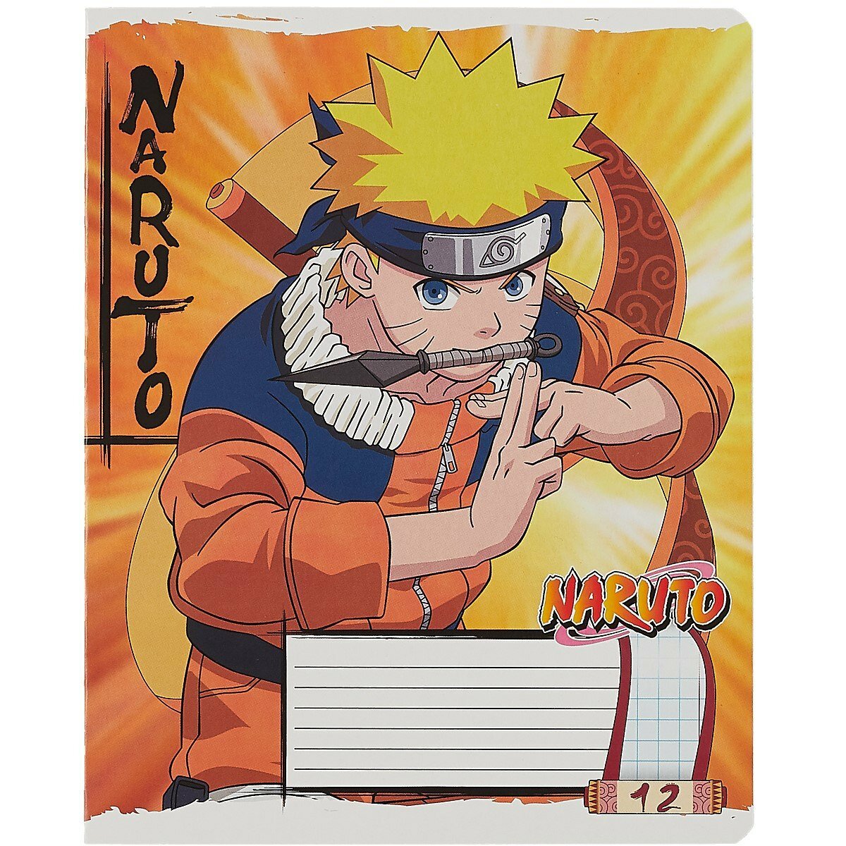 Тетрадь в клетку Naruto, 12 листов, в ассортименте