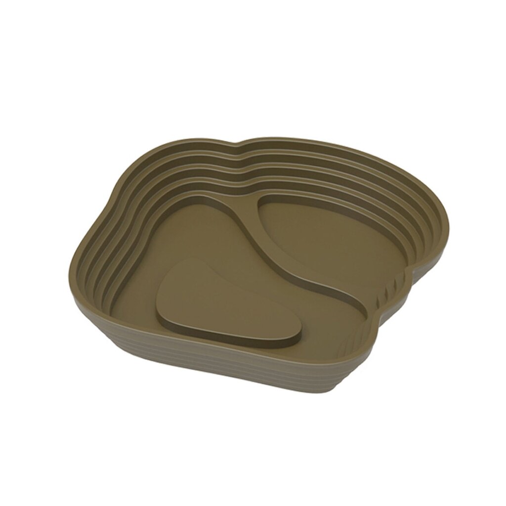 Лазающие домашние животные пьют воду, кормятся, купаются, замачиваются в ванне-зелено-коричневый-большой