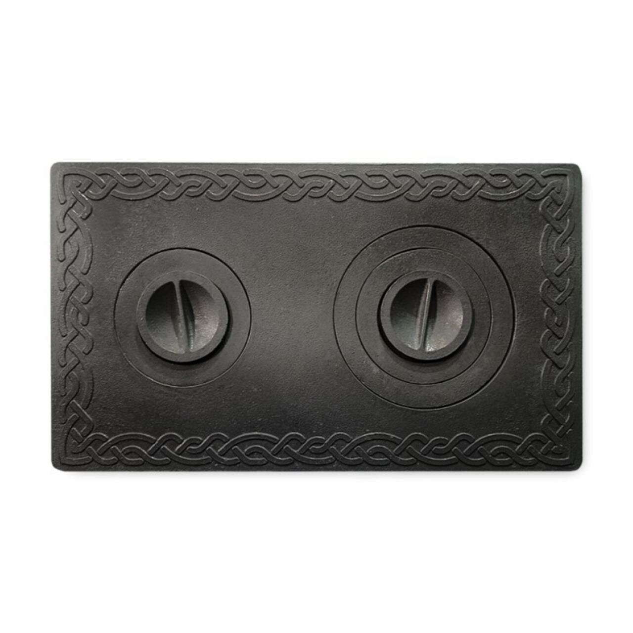 Плита 2х-конфорочная печная П2-3 (Б) 710х410мм (узор) чугунная