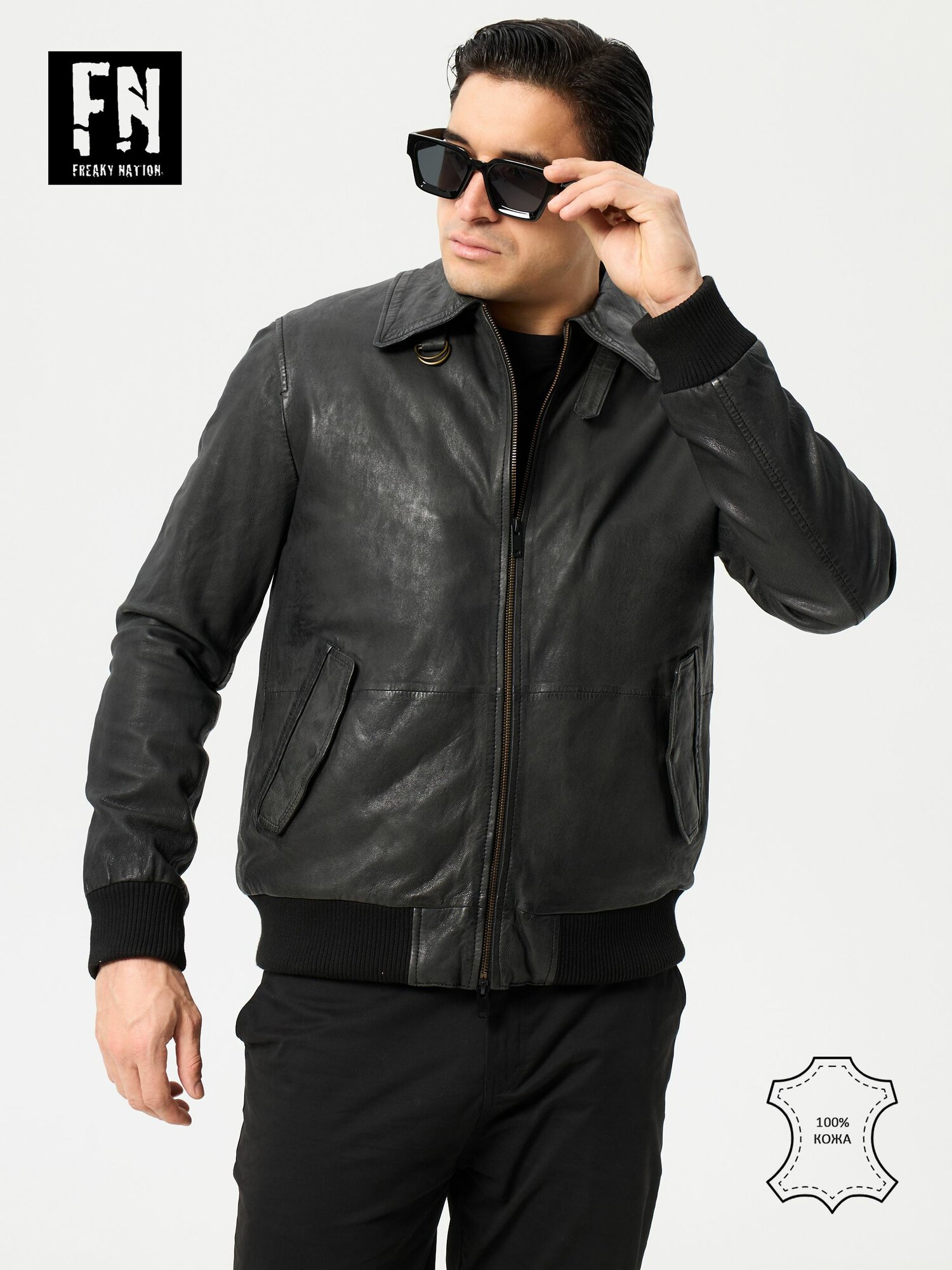Куртка кожаная Осень-зима 2025