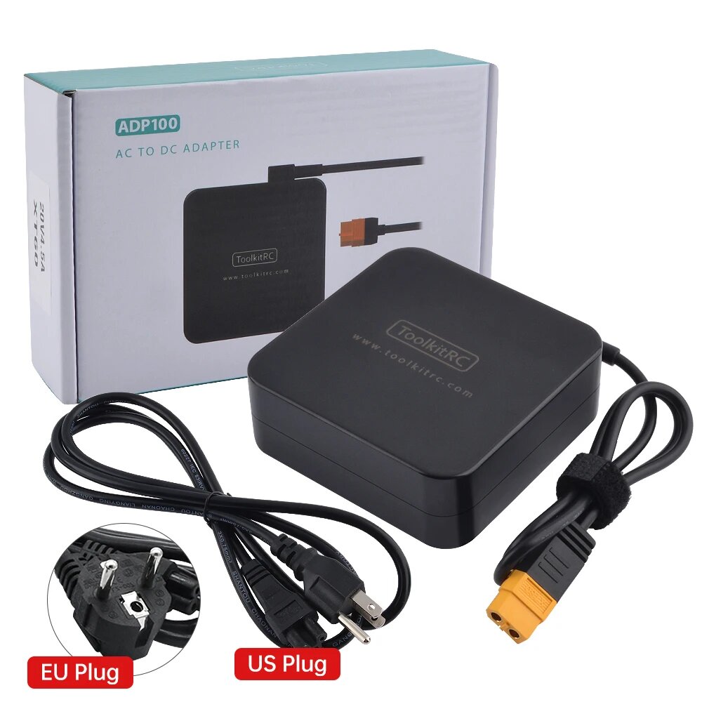 ToolkitRC M6D 500 Вт двухканальный зарядное устройство для LiPo аккумуляторов Черный, ADP100 EU