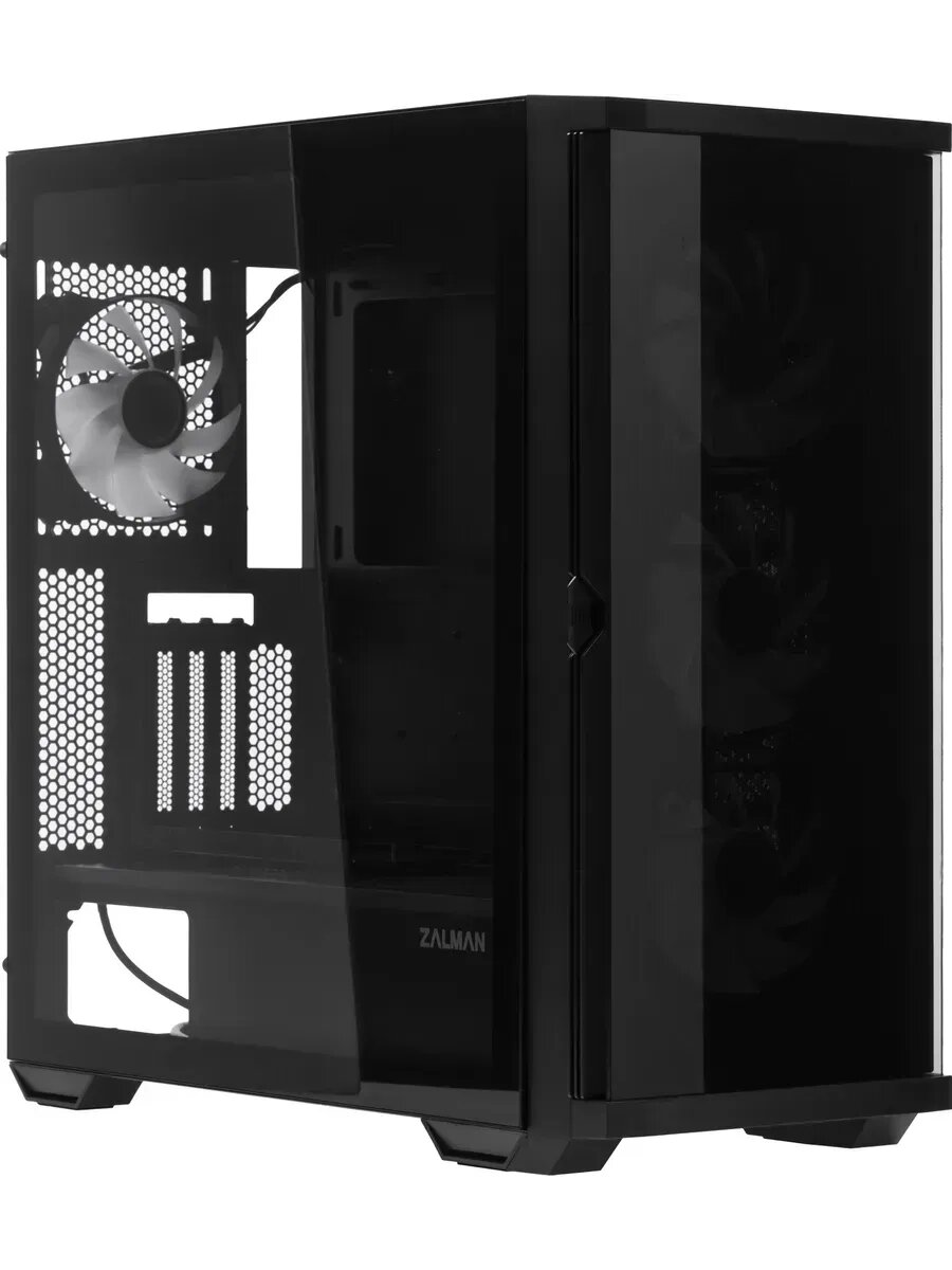 Корпус Z10 Duo черный без БП ATX 7x120mm 5x140mm