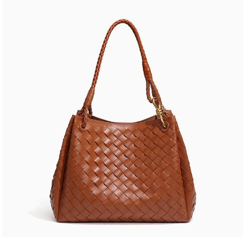 Сумка Shuqi, плетеная, коричневая