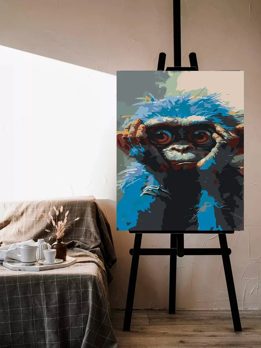 Картина по номерам Мультяшная Обезьяна Животное