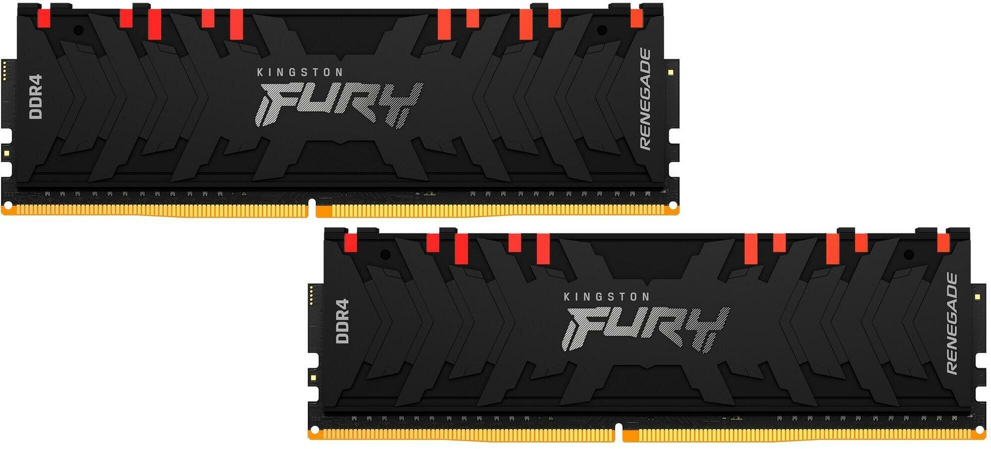 Оперативная память Kingston FURY Renegade RGB (KF442C19RBAK2/16) DIMM DDR4 16ГБ - DDR4, 8ГБх2 шт, 4266 МГц, 19-26-26-Х