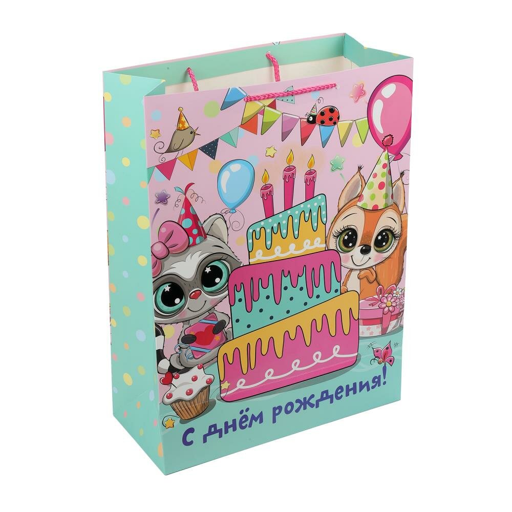 Пакет подарочный с окошком, детский, размер XL, 190 гр/м Чудо праздник PWXL-113310-AN