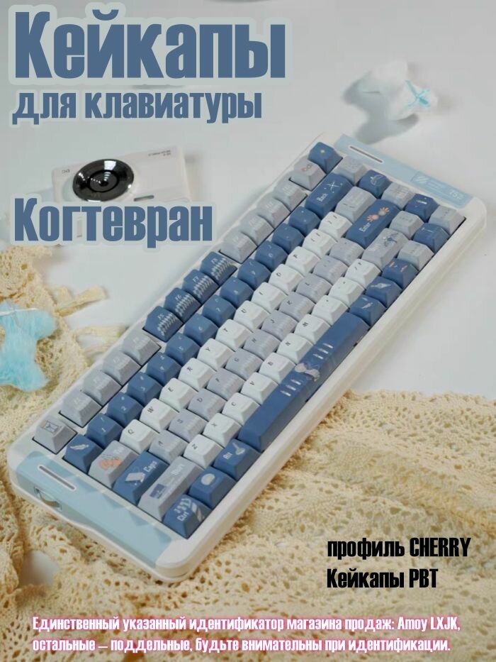 Кейкапы для механической клавиатуры PBT клавиши, тема<Гарри Поттер-Когтевран>, профиль CHERRY