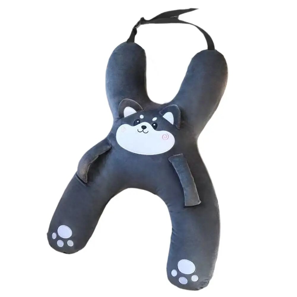 Детская автомобильная подушка для шеи с героями мультфильмов и ремнем безопасности, помощь в сна, предотвращающая наклонение головы, заднее сиденье, комфортная подушка для сна, дорожная подушка для шеи A