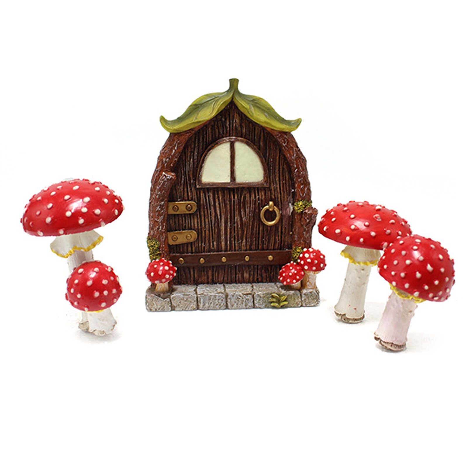 Украшение для окон и дверей из дерева, светящееся в темноте, украшение для сада в виде гриба, сказочная дверь и окно для дерева