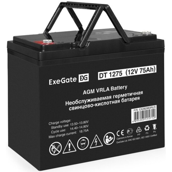 Батарея Exegate DT 1275 12V 75Ah М6