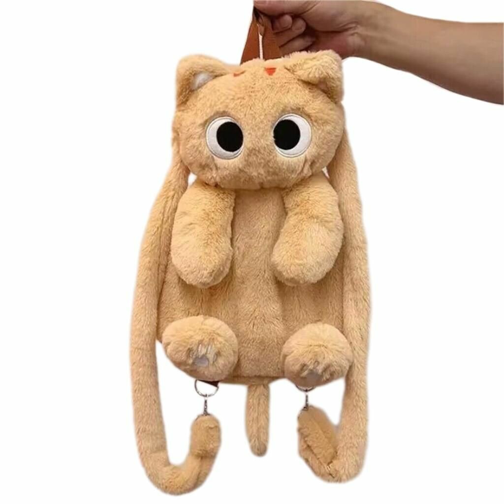 3D Рюкзак-Кот Плечевая Сумка, - Оранжевый кот