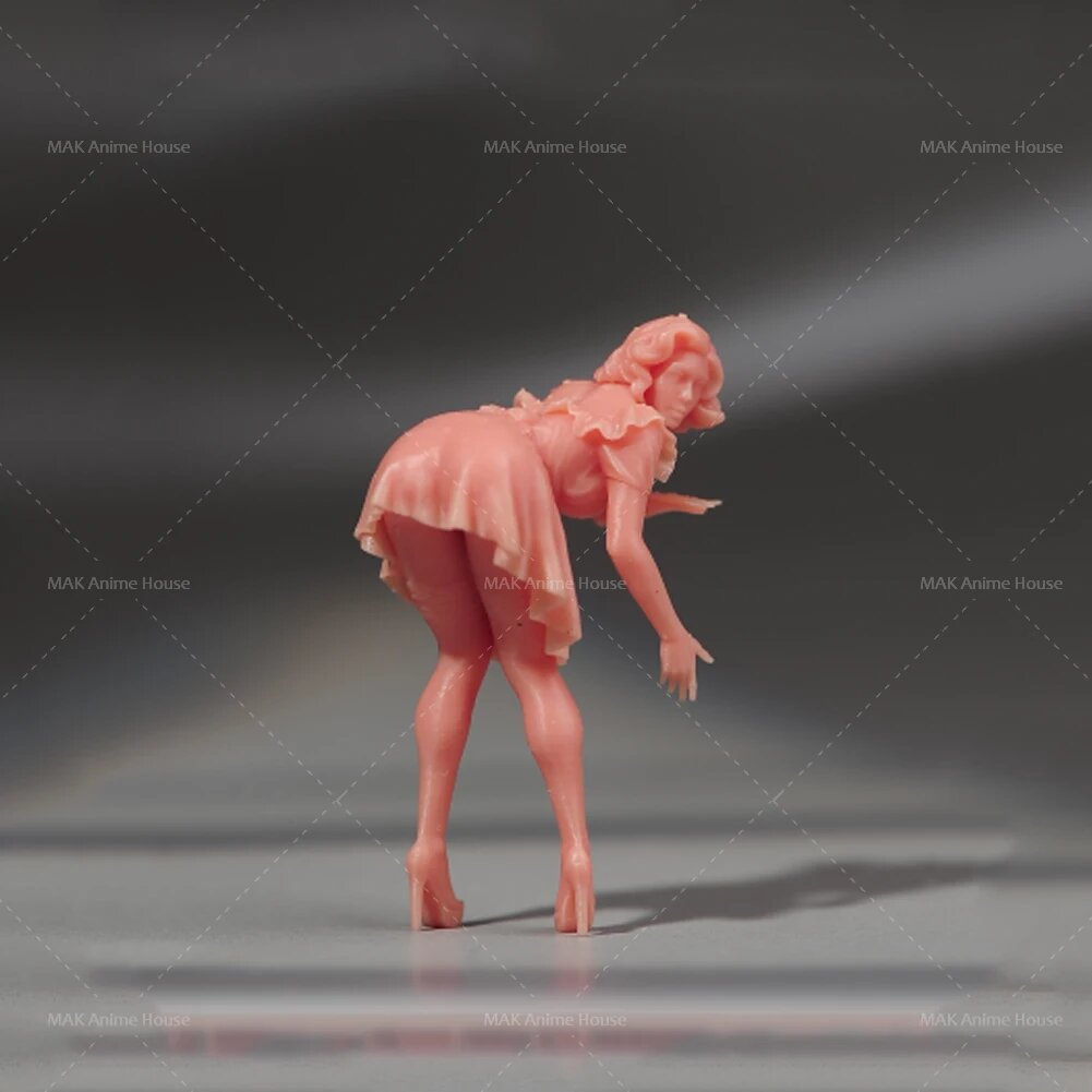 Миниатюрные фигурки MAK сексуальной женщины 1/64 1/43 1/87 1/24 1/18, 1 to 43, Розовый, Унисекс
