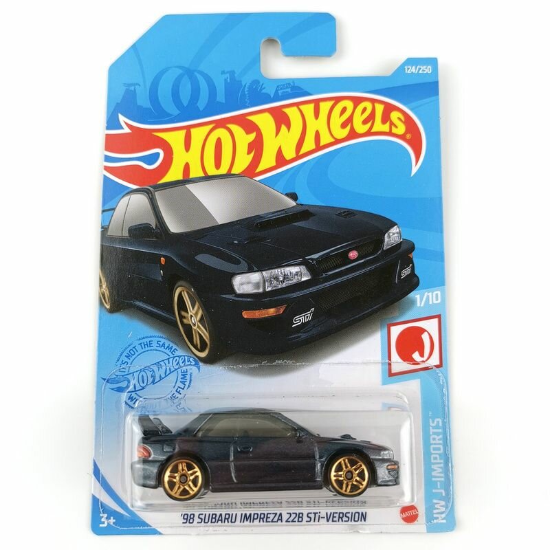 Машинка Mattel Hot Wheels 2021 C4982 98 Subaru Impreza 22b Sti-Version Black