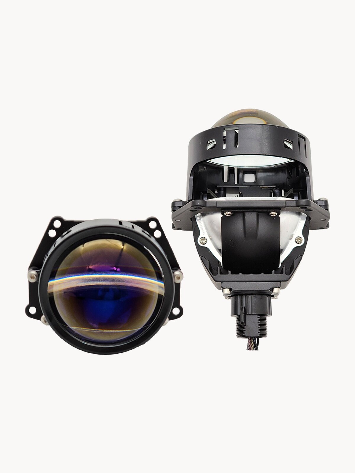 Светодиодные Bi-Led линзы 3.0 дюйма в фару, 6 чипов ближний и дальний свет 51-60W, 2 шт в комплекте