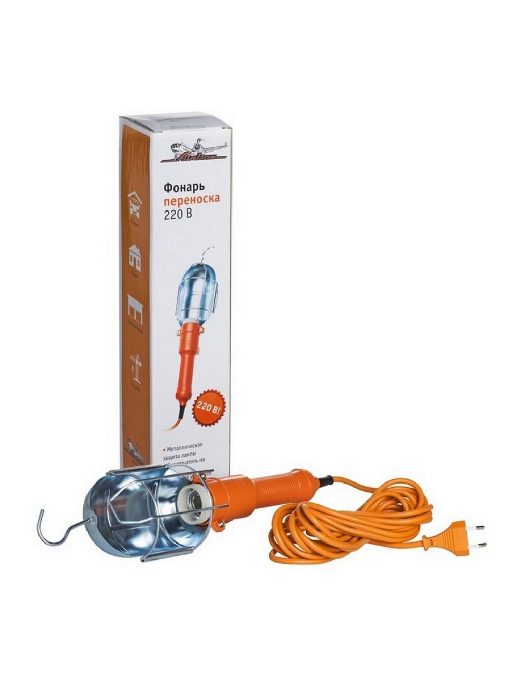 Фонарь переносной "AIRLINE" (220В, 10 м)