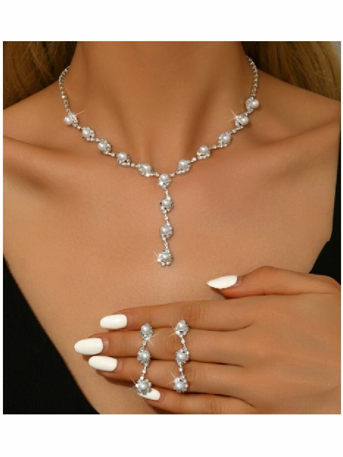 Комплект бижутерии, жемчуг имитация