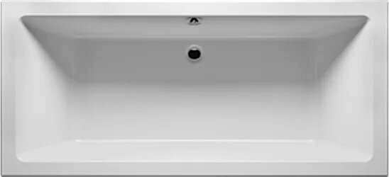 Акриловая ванна Riho Lugo 190x80 см, встраиваемая, белая, на ножках, со сливом-переливом