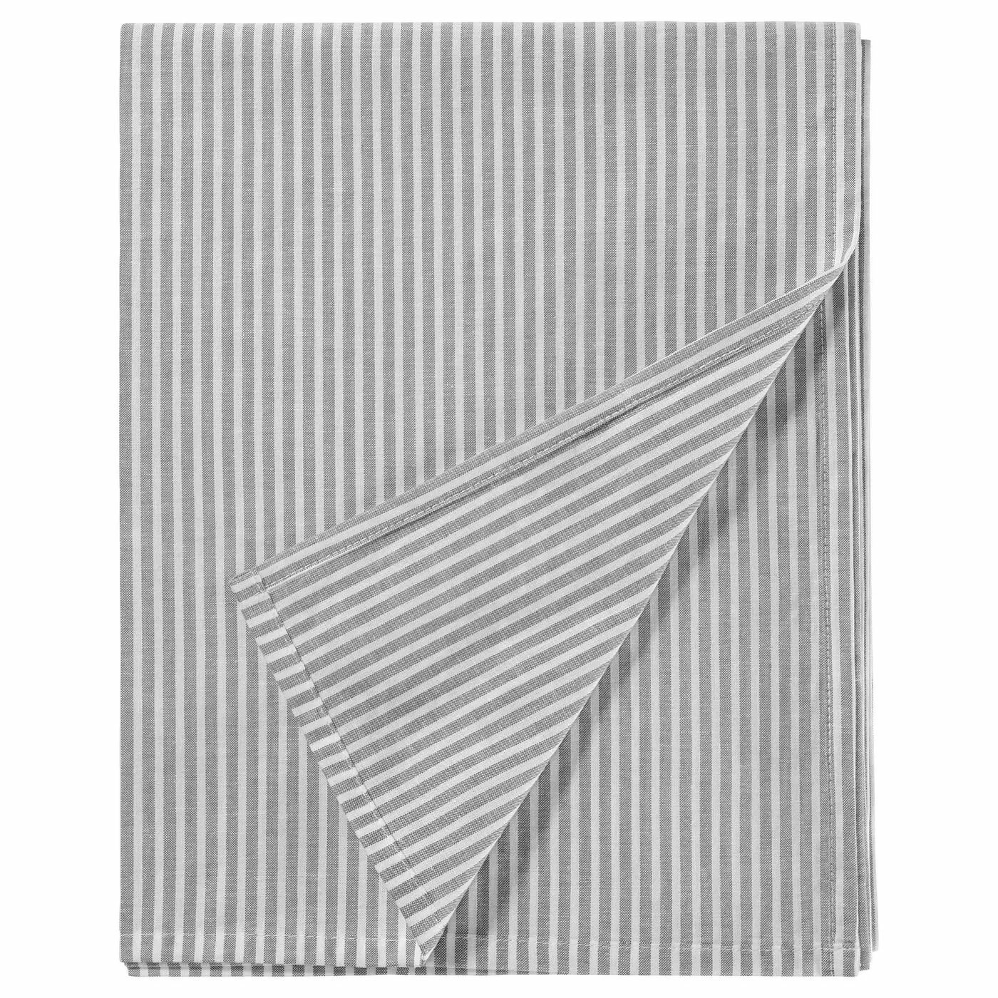 Простыня IKEA, серо-белая/в полоску, 150х260 см