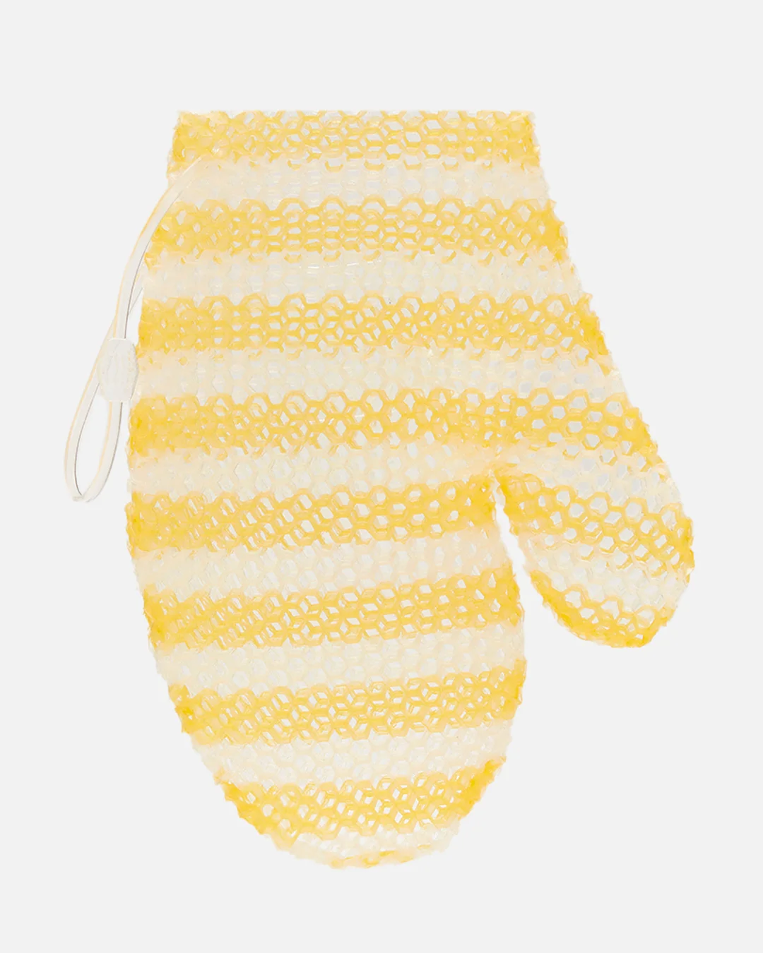 Мочалка-рукавичка Supracor Supracor Bath Mitt, желтая и белая, с петелькой