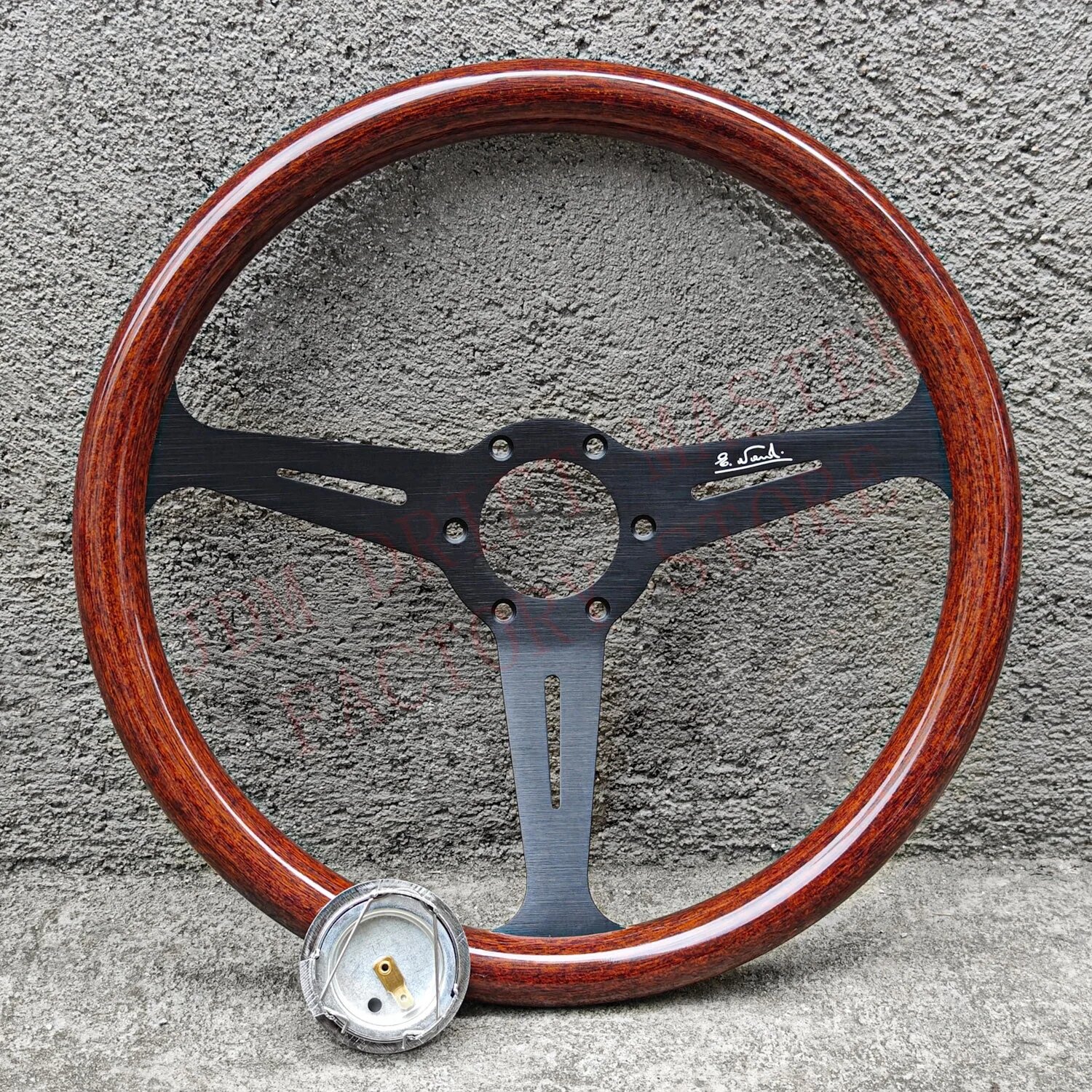 14 дюймов 358 мм классический деревянный руль универсальный гоночный спортивный руль 74 мм PCD Black without line