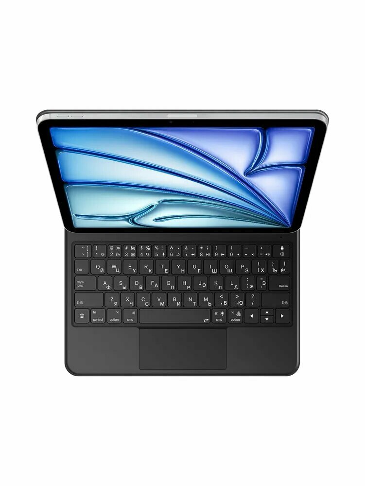 Pogo Pin Чехол-клавиатура для iPad Air 13 M3 (2025) M2 iPad Pro 12.9" (2018-2022) 3 4 5 6 C Контактное соединение Magic Keyboard RU Черная