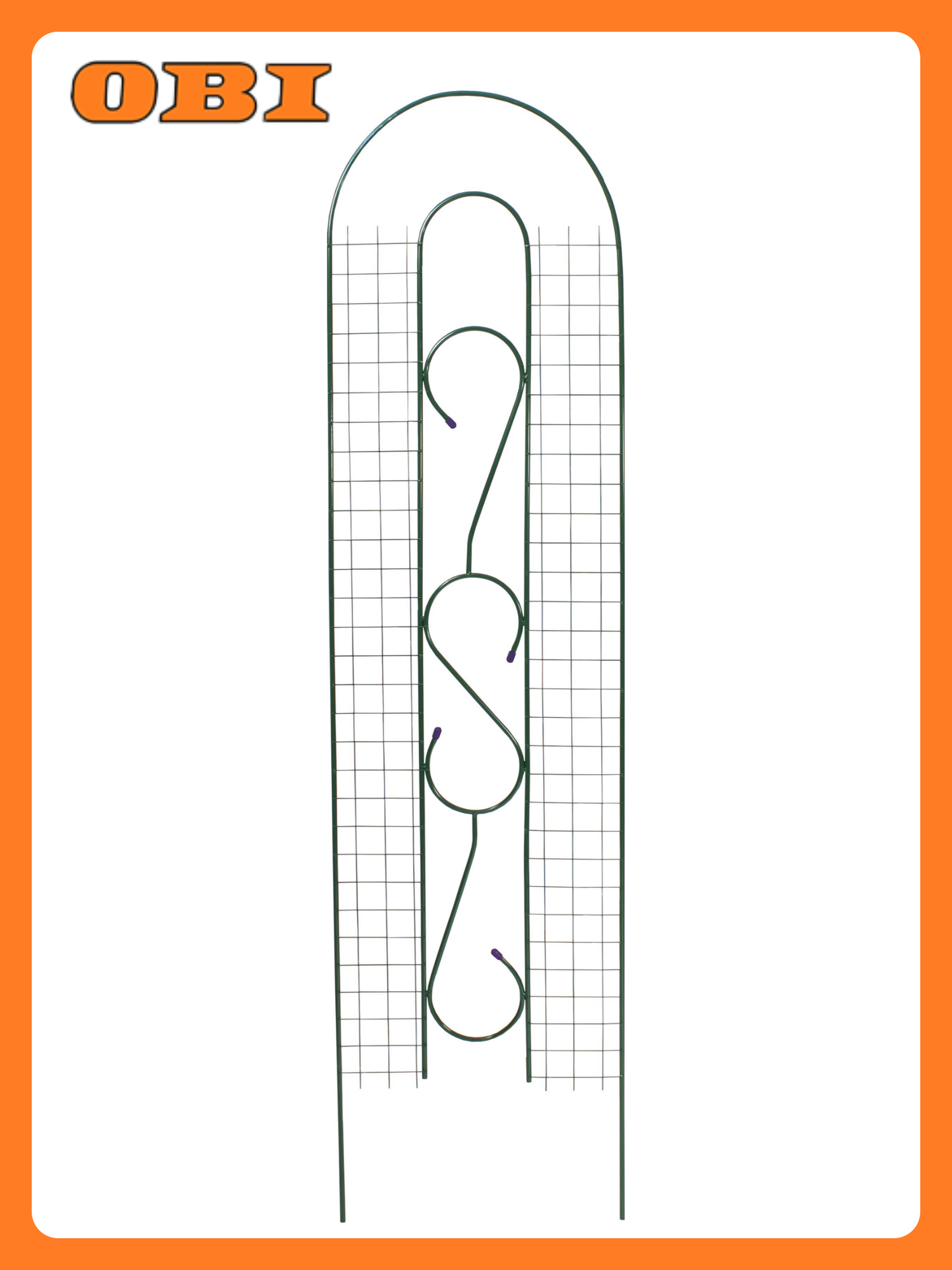 Шпалера Клевер-С, неразборная, для вьющихся растений, металл, 2.1 м, зеленая