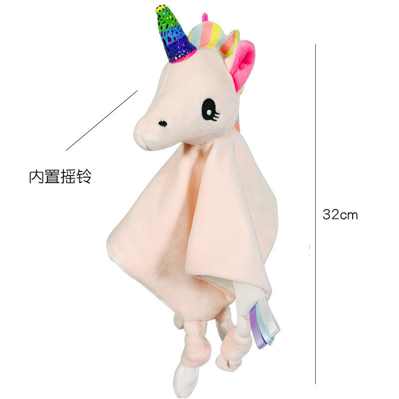 Мягкое успокаивающее полотенце BBSKY с мультяшным рисунком, носовой платок с животными, детское полотенце, игрушка