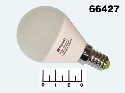 Лампа светодиодная 220V 7W E14 4000K белый шар G45 матовая Feron LB-95 (25479) (580lm)