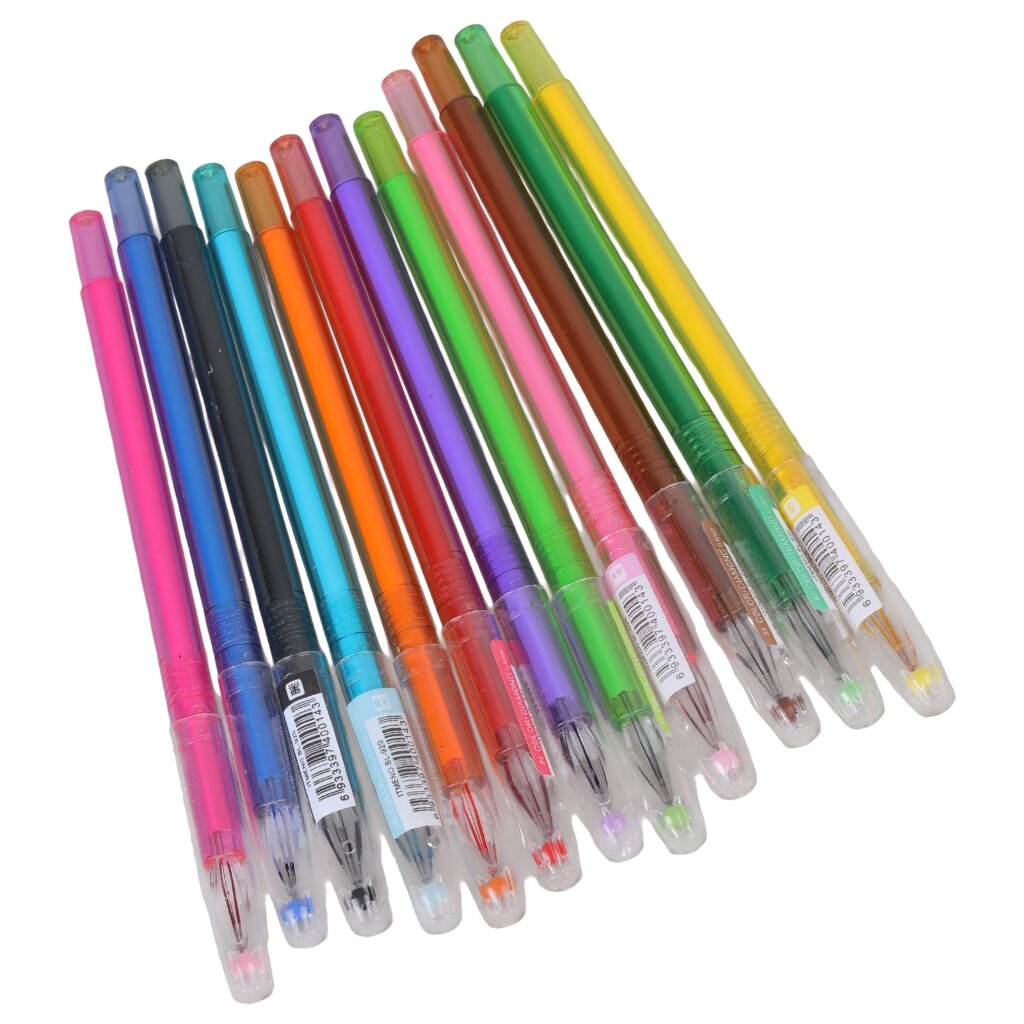 Гелевые Чернильные Ручки Цветные Чернила Cute Pen 0.35мм Fine Point для Детей и взрослых 12kit