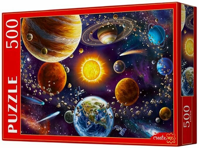 Большой классический пазл "Космос", развивающая логическая игра-головоломка для детей и взрослых, паззл из 500 элементов